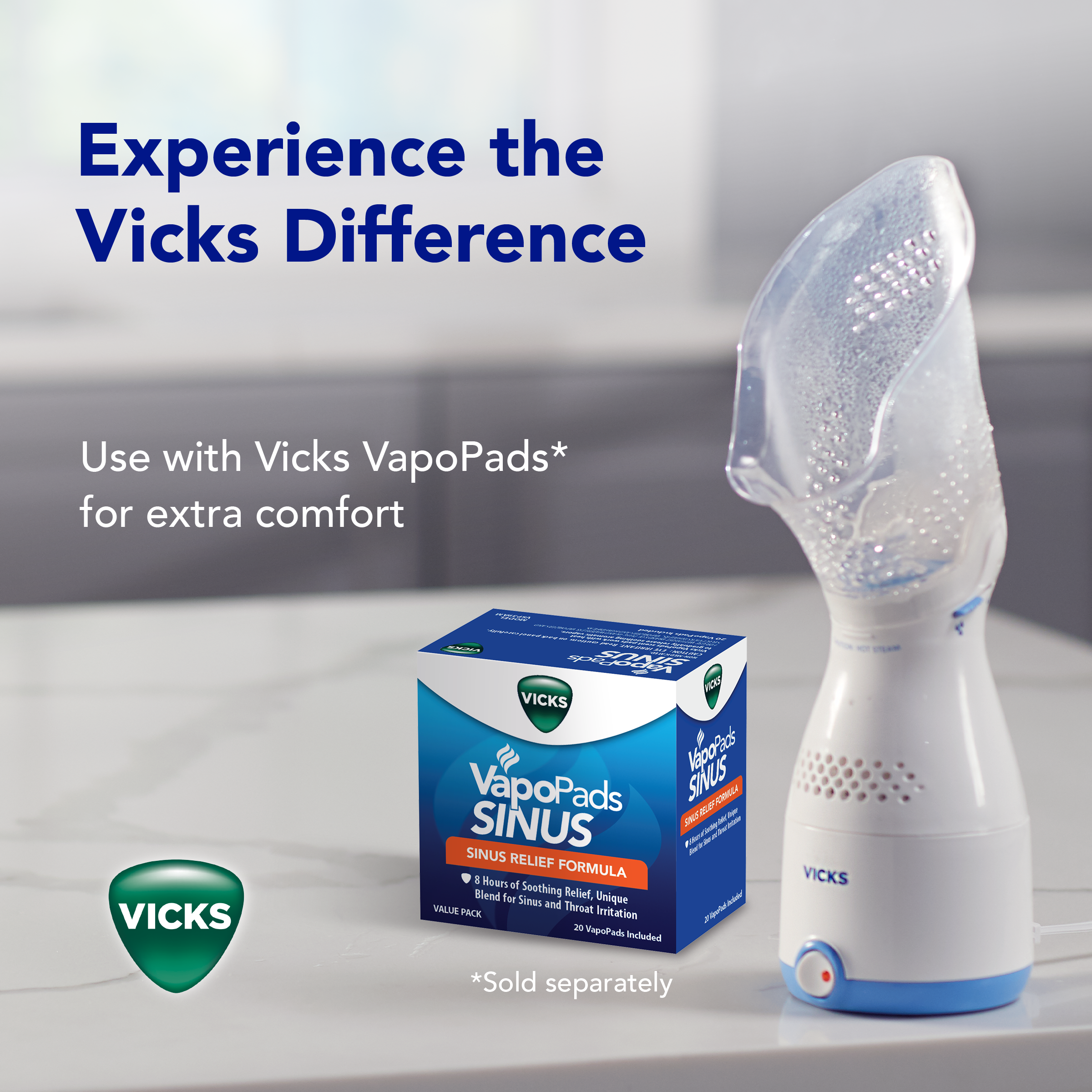 Sinus Inhaler, 4 VapoPads included - Vicks Humidifiers